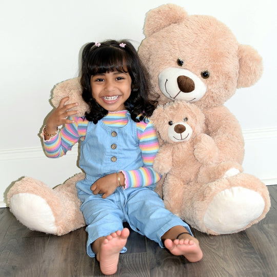 3 Pack Teddy Bear Plush Toy Set, Blue, 13.8 Inches