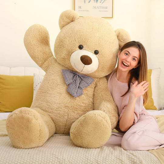 Giant Teddy Bear Stuffed Animals, Light Brown, 47/55/59/71 Inches